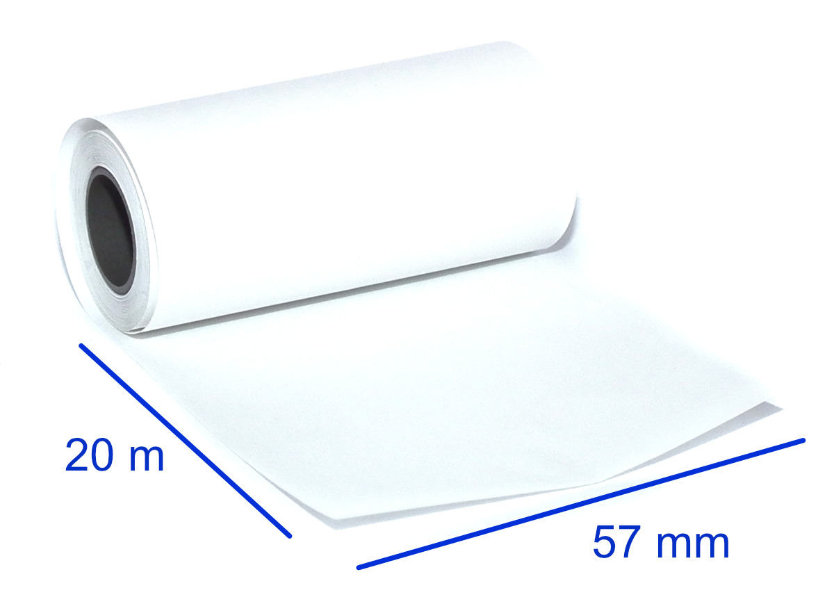 Rolki termiczne 57x20 do kasy fiskalnej 10 szt. 57mm / 20mb | ROLKI ...